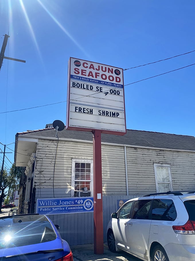 This unassuming Cajun Seafood spot has sent more people home with spicy-fingered happiness than a hot sauce convention.