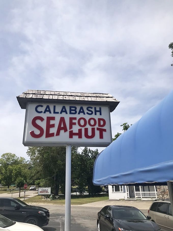 Calabash Seafood Hut: The sign says it all&mdash;no pretense, no fuss, just the promise of seafood that'll make you forget your table manners.