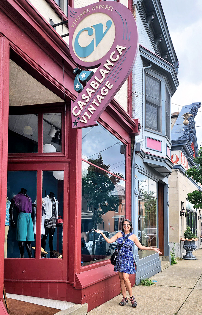 Step into Casablanca Vintage and suddenly you're the star of your own stylish movie. That retro sign promises fashion adventures await!