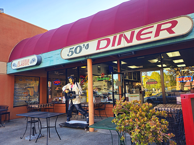 Classic 50's Diner: That awning has sheltered generations of hungry Californians from both rain and boring breakfasts.
