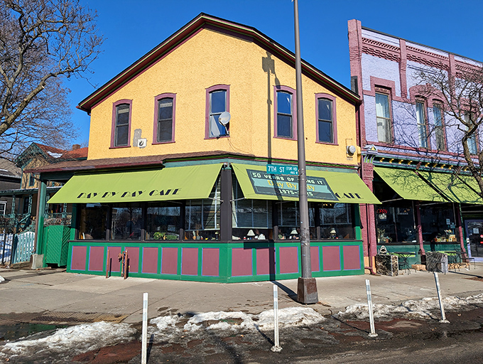Day by Day Caf&eacute;: Corner charm at its finest! This colorful St. Paul gem looks like it was plucked straight from a storybook about perfect breakfast spots.