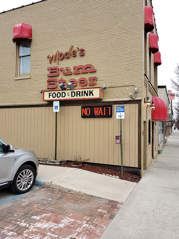 That vintage neon sign at Mode's isn't just retro-cool&mdash;it's a beacon for steak lovers who know where Traverse City's best beef hides.