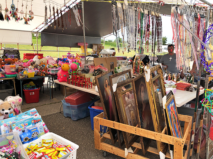 Shoppers browse the eclectic offerings at Old Paris. It's like your eccentric aunt's attic, if your aunt collected absolutely everything.