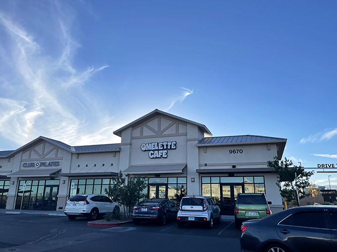 Bathed in desert light, Omelette Cafe promises fluffy egg creations that'll make you forget all other breakfast options.