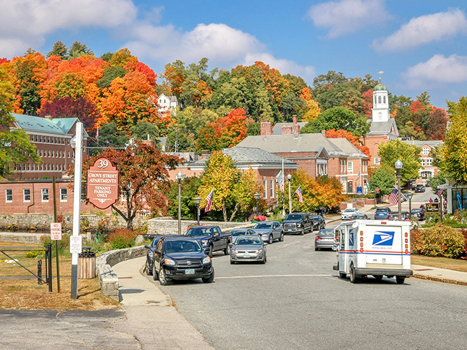 The view down Peterborough's tree-lined streets might just make you want to write your own version of "Our Town."