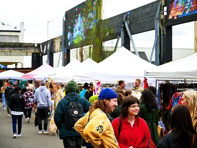 The crowd at Portland Flea tells the story - this isn't just shopping, it's a social event with treasures as souvenirs.