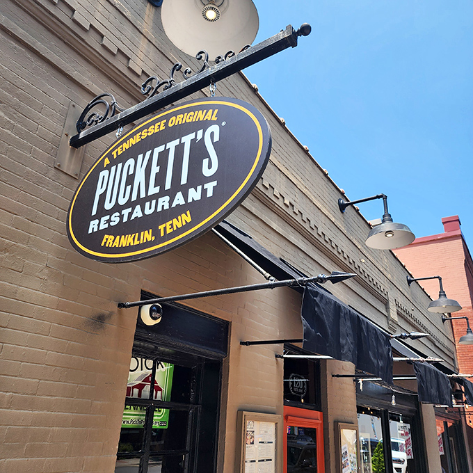 That oval sign hanging outside Puckett's isn't just decoration&mdash;it's a portal to biscuit heaven and country ham paradise.