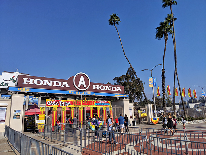 Stadium shopping at its finest! The Rose Bowl Flea Market turns America's sporting cathedral into a treasure hunter's paradise.