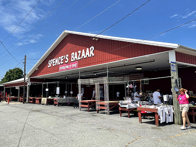 Outdoor vendors create a festival atmosphere at Spence's, where yesterday's knick-knacks become today's must-haves under the Delaware sky.