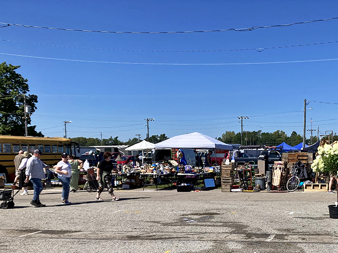 The long, covered walkways of Springfield's market invite you to lose yourself in a wonderland of vintage finds.