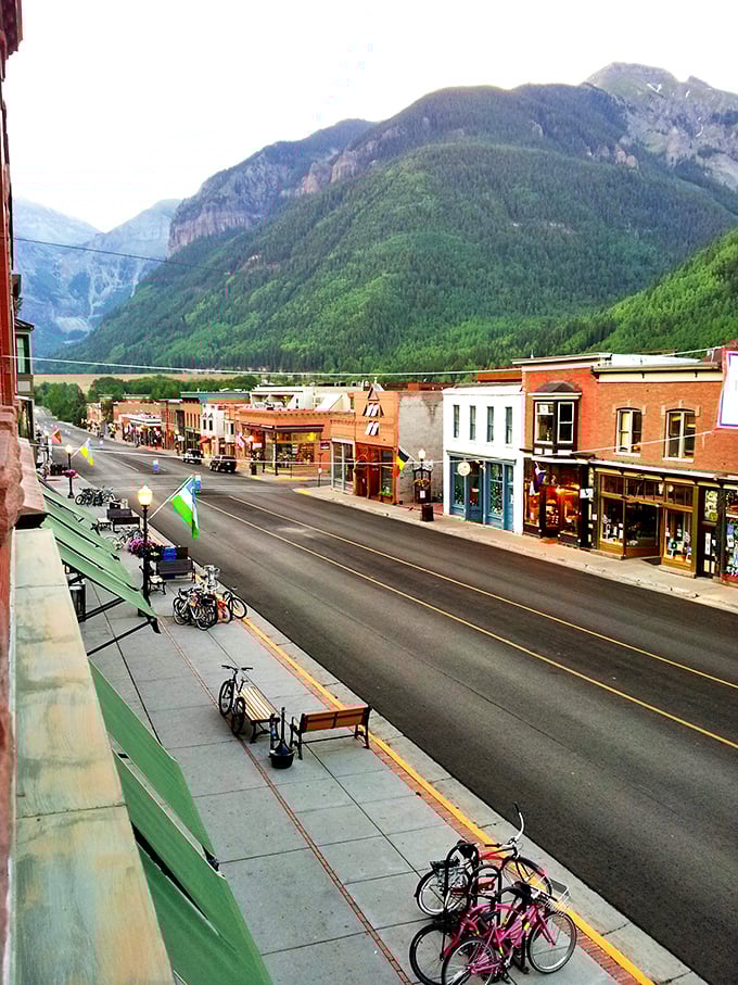 The view of Telluride from above – where even the most mundane errands come with a backdrop worthy of a movie poster.