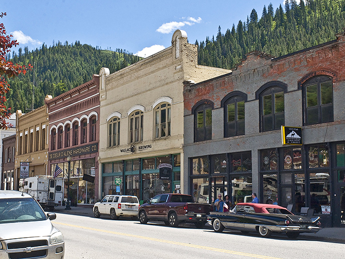 The Wallace Corner Building's turret has watched over generations of neighbors greeting each other on these brick streets.