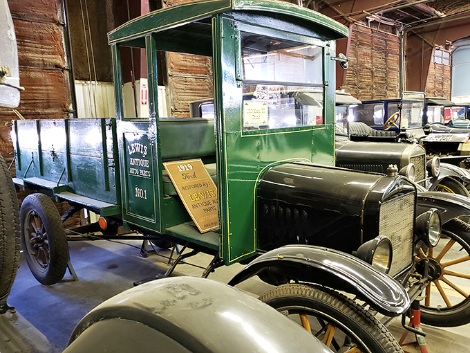 This 1919 TT Truck isn't just preserved&mdash;it's storytelling on wheels. The meticulous green paint job whispers tales of deliveries made a century ago.