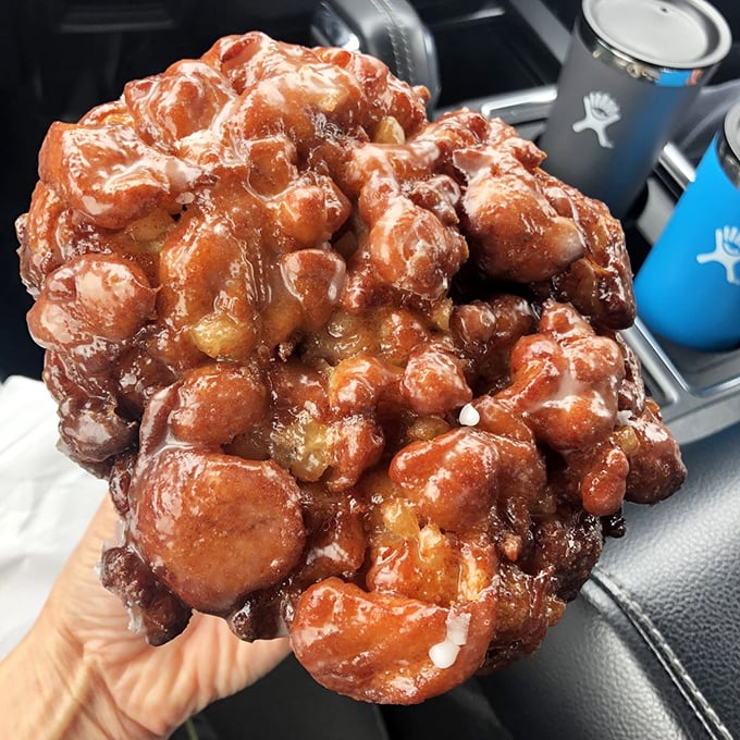 The holy grail of Darla's – an apple fritter so magnificent it deserves its own zip code. Crispy, glazed peaks hiding pockets of cinnamon-apple bliss.