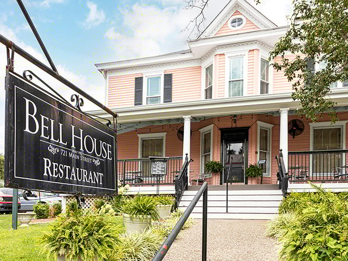 The Bell House Restaurant serves Southern comfort in a Victorian setting. This pink lady has been dishing out hospitality since long before "farm-to-table" became trendy.