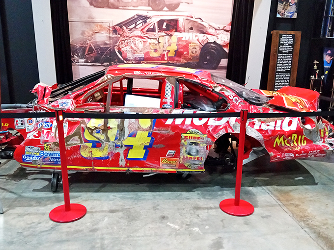 Twisted metal tells tales of survival. This mangled McDonald's-sponsored race car reminds us that behind every crash statistic was a driver who walked away with a story.