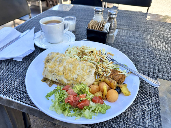 This isn't just any breakfast burrito&mdash;it's the gold standard, a perfect harmony of eggs, cheese, and fillings that makes you wonder why other meals even exist.