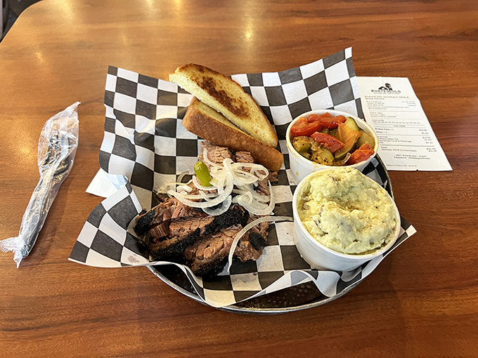Brisket that doesn't need Instagram filters to look good. The perfect bark, tender meat, and sides that refuse to be mere supporting characters.