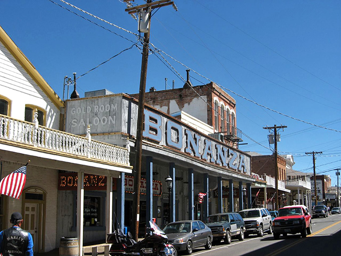 The Bonanza sign stands as a proud reminder of the silver boom days, when this small mountain town was once among the wealthiest places in America.