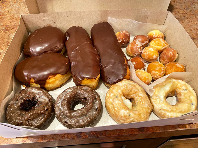 It's not every day you witness edible perfection, but this box features chocolate-dipped treasures that would make Willy Wonka rethink his career choices.