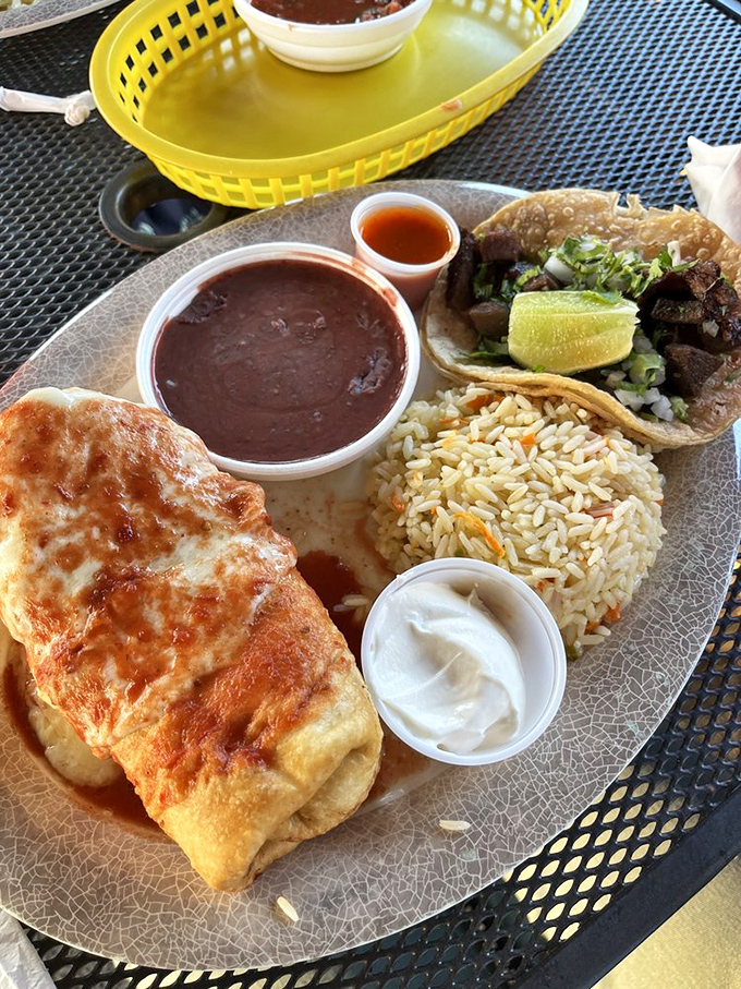 Food this photogenic should have its own Instagram account. A perfect harmony of taco, pupusa, empanada, and plantain&mdash;the Mount Rushmore of Latin cuisine. 
