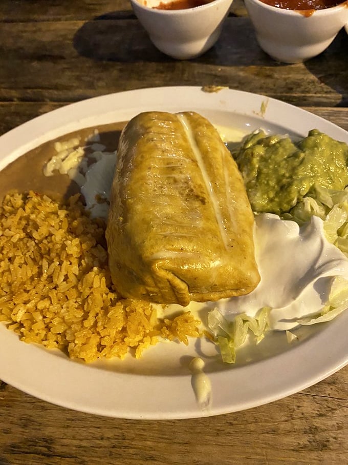 Behold the golden-fried perfection that Tennessee residents drive hours to experience. This chimichanga isn't just a meal, it's a life event.