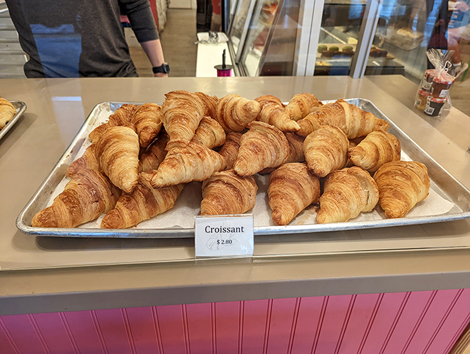 Behold the mothership: golden-brown croissants with that perfect honeycomb interior. If these were currency, I'd be obscenely wealthy.