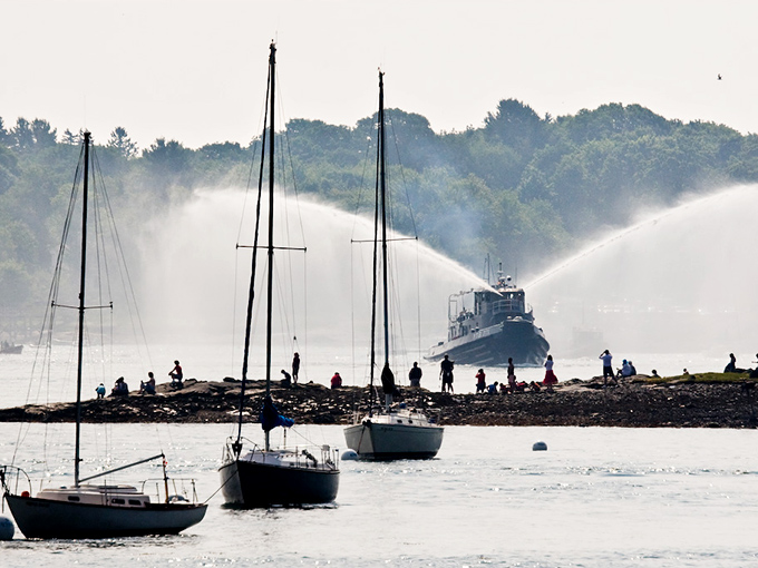 Maritime magic unfolds on the Piscataqua. Where boats and summer spray create the kind of entertainment that doesn't require a subscription service.