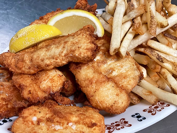 Golden-battered fish so perfectly crisp, it practically serenades your taste buds with each crunchy bite.