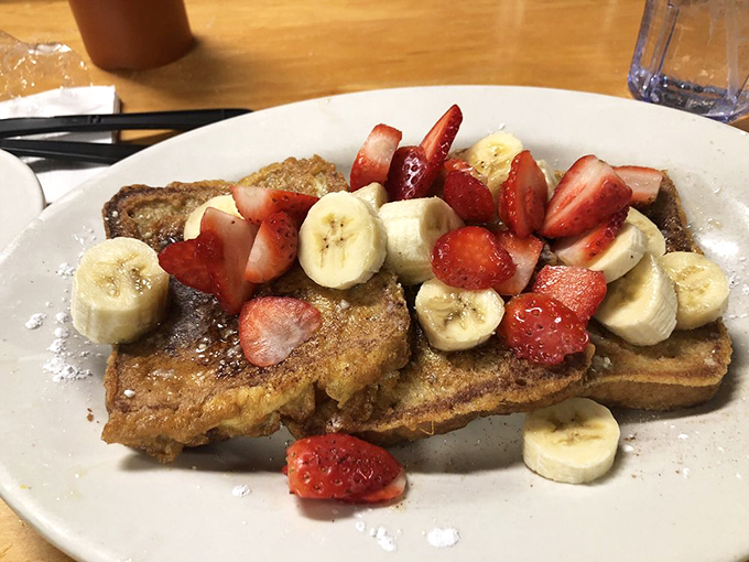 Behold the French toast in its fruity finery! Strawberries and bananas turn this breakfast classic into a celebration worthy of your most important meal.
