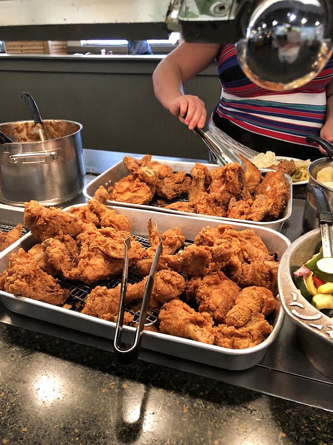 Golden-brown fried chicken that would make Colonel Sanders weep with envy. This isn't just food&mdash;it's edible Southern heritage.