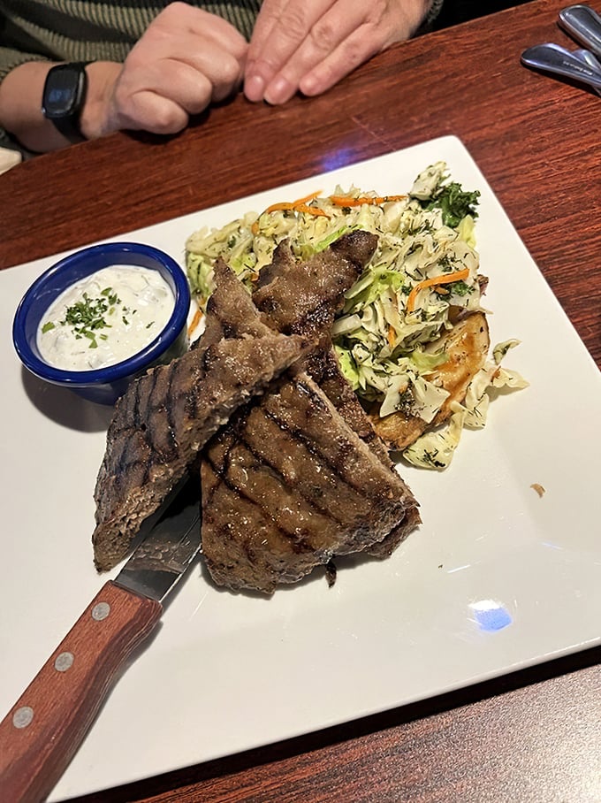 This isn't just grilled meat &ndash; it's a masterclass in flavor architecture, with each component playing its perfect role in a delicious symphony.