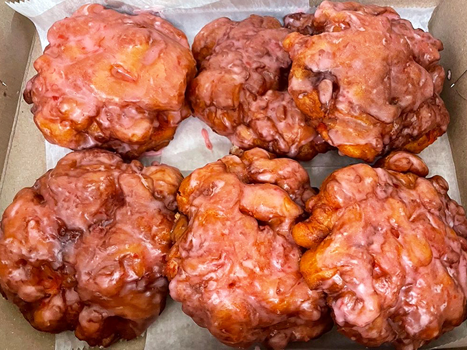 These aren't just apple fritters&mdash;they're irregular masterpieces of fried dough, each one a unique snowflake of glazed deliciousness.