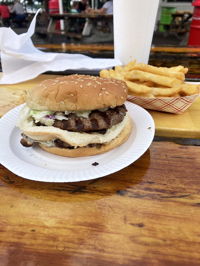 The Jackburger in its natural habitat&mdash;simple, honest, and perfectly paired with golden fries. This is what fast food aspires to be.