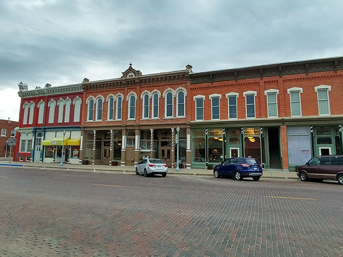 These historic storefronts along Webster Street haven't changed much since Cather's day&mdash;like stepping into a sepia photograph that's suddenly gained color.