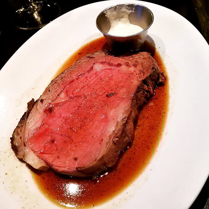 Pink perfection on a plate&mdash;this prime rib isn't just dinner, it's a meditation on patience, with a side of horseradish to wake up your senses.