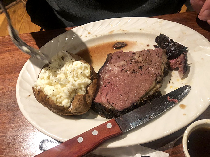 This prime rib doesn't just melt in your mouth&mdash;it practically serenades your taste buds while slow-dancing with that perfectly baked potato.