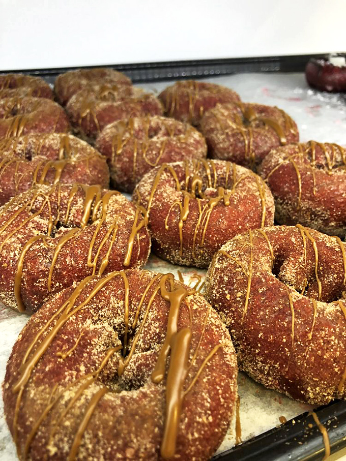 These cinnamon-sugar coated beauties drizzled with caramel are what dreams are made of. Diet plans come here to die gloriously.