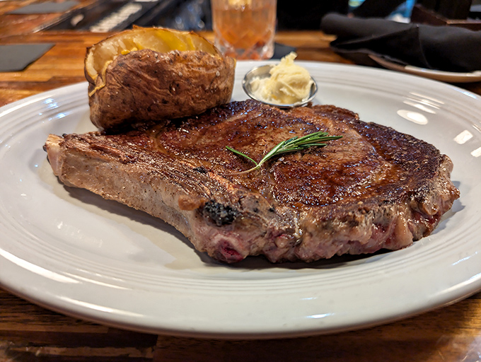 That perfect crosshatch sear marks the difference between cooking and craftsmanship. This steak and potato combo isn't a meal&mdash;it's a celebration.