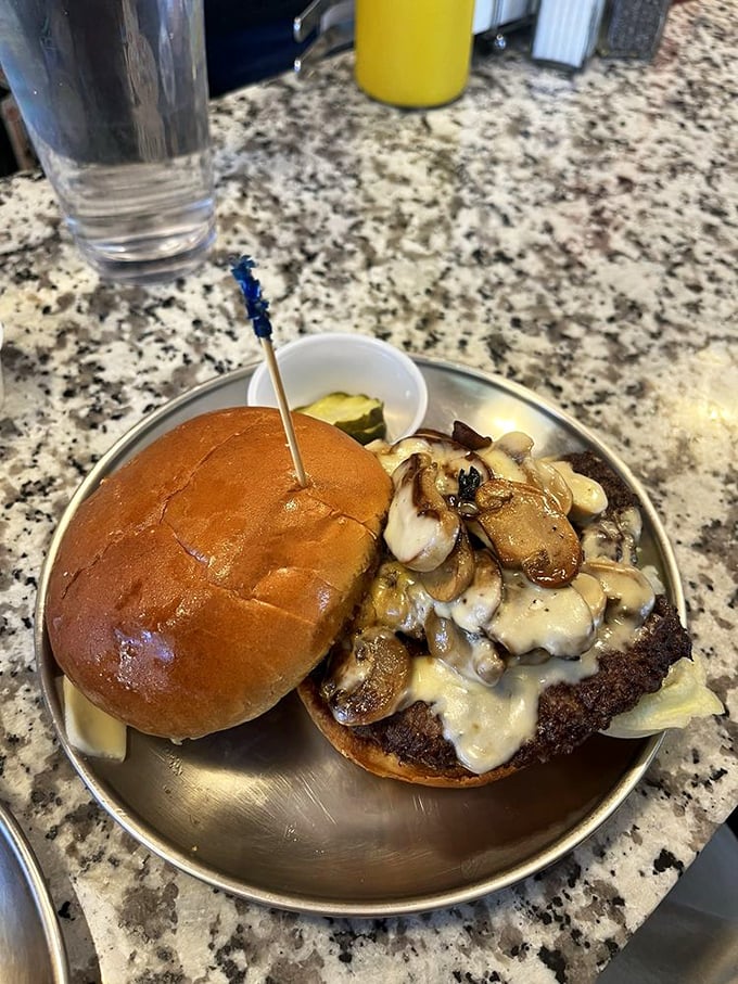 Mushroom lovers, rejoice! This fungi-topped masterpiece showcases how Beefy's elevates the humble burger to gourmet territory.