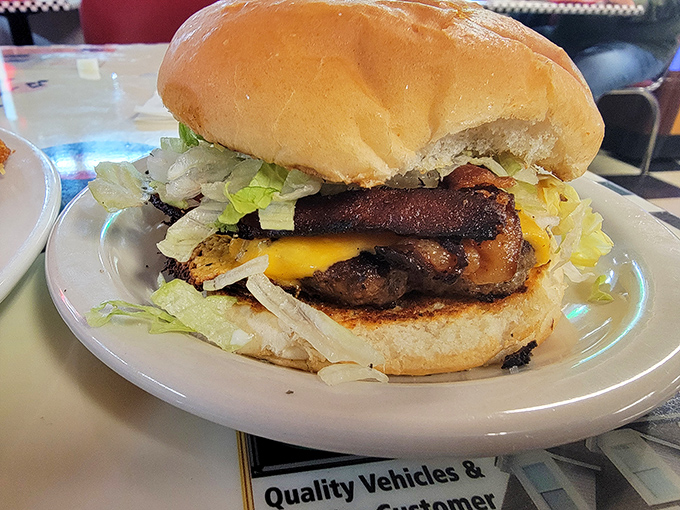 That perfect moment when the bacon meets the beef meets the cheese. This isn't just a burger&mdash;it's edible nostalgia.
