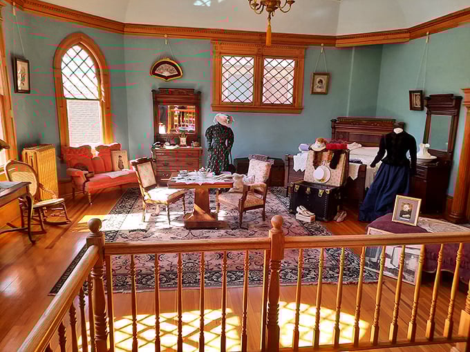 Step into this bedroom and you'll half expect to find your great-grandmother's diary hidden in the dresser drawer.