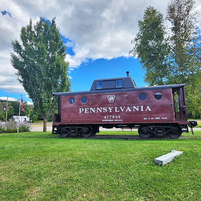 This retired Pennsylvania Railroad caboose didn't get the retirement memo&mdash;still working hard as the town's most photographed landmark.