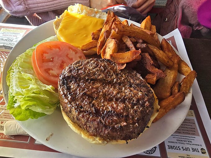 This isn't just a burger&mdash;it's a masterclass in simplicity. The perfectly charred patty and golden fries make a compelling case for the classics.