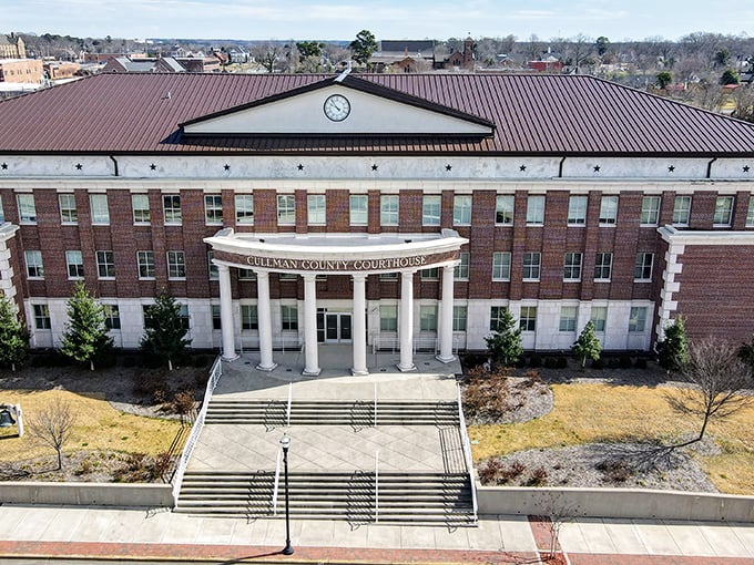 The Cullman County Courthouse stands as a testament to small-town grandeur without big-city price tags. Columns that impress without depressing your bank account.