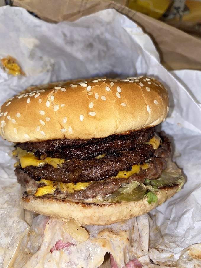 This isn't just a double cheeseburger &ndash; it's proof that some of life's greatest pleasures don't need a paragraph of description or a celebrity chef's endorsement.