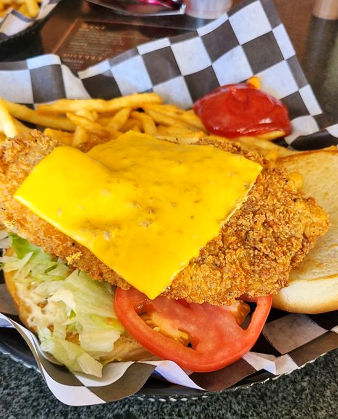 Behold the star of our show&mdash;a fish sandwich that makes landlocked Oklahomans forget they're 500 miles from the ocean. That golden crunch deserves its own soundtrack.
