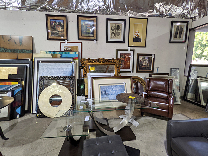 The art wall feels like a gallery opening where everything's actually for sale. That pug portrait? It's judging your existing decor choices.