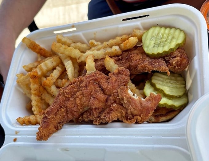 Golden-brown perfection that makes you question every other fried chicken you've ever eaten. The crunch heard 'round Virginia!