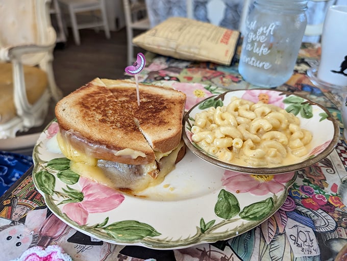 This isn't your childhood grilled cheese&mdash;it's the grown-up version that makes you wonder why you ever settled for less. The mac and cheese side? Bonus happiness.